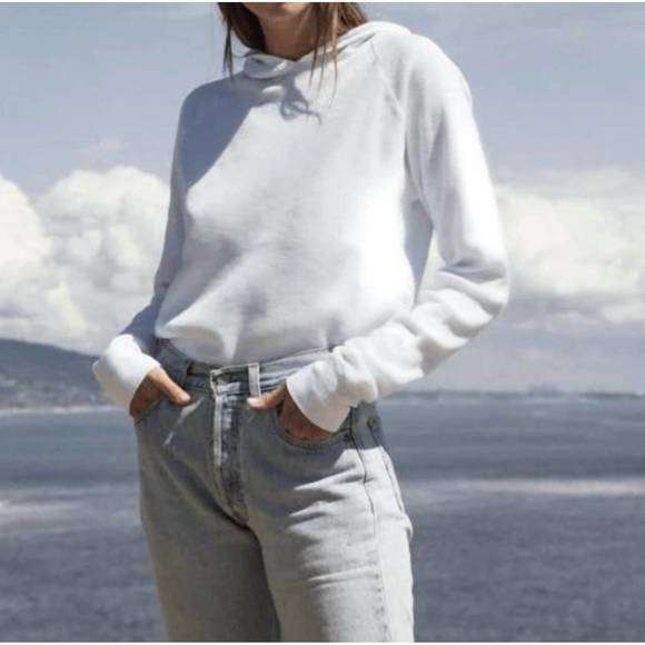 CHRISTINA LEHR | Tops | New Christina Lehr Thermal Hoodie In White ...
